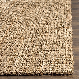 SAFAVIEH Natural Fiber Collection Accent Rug - 3' x 5', Natural, Handmade Farmhouse Jute, Ideal for High Traffic Areas in Entryway, Living Room, Bedroom (NF747A)