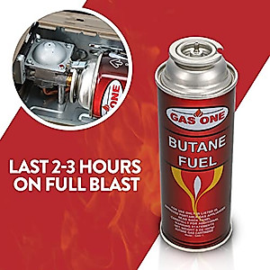 Gas One 8 Pack - 8oz Camping Fuel Canisters for Portable Gas Stoves - UL Safety Certified - Made In Korea