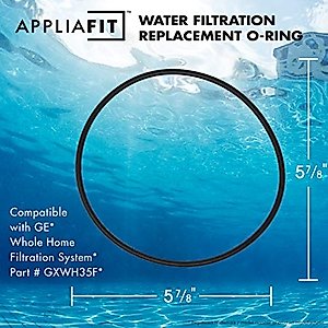 AppliaFit 6-Pack O-Ring Gasket Seals Compatible with GE HHRING - Fits Whole Home Filtration Models GXWH30C, GXWH35F, GXWH38F, GXWH38S, GXWH40L, WS03X10039, FXHSC, FXHTC