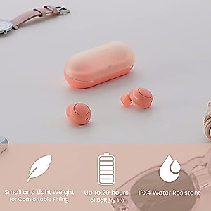 Sony WF-C500 True Wireless Headphones - Up to 20 Hours Battery - Charging case - Voice Assistant Compatible - Built-in mic for Phone Calls - Reliable Bluetooth - Coral Orange