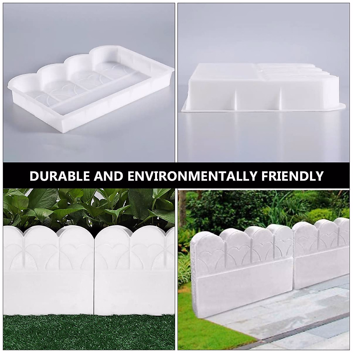 HANABASS Concrete Molds Concrete Molds Fence Maker Garden Fencing Brick Garden Edging Border Landscape Edging Border Lawn Edgings Simulated Brick Plastic Concrete Mold Molds Outdoor Playpen