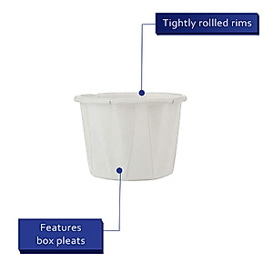 MT Products Individual Paper Portion Cups 1 oz. Sample Cups - Disposable Souffle Cups Great for Condiments or Medicine Cup (Pack of 350) - Made in the USA