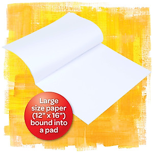 Crayola Giant Marker and Watercolor Pad, Kids Art Supplies, Gift , White includes 1 Pad (25 sheets)