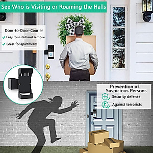 Video Doorbell Holder for Apartment Door, No-Drill, Anti-Theft, Camera Holder Mount for Home Rentals Office