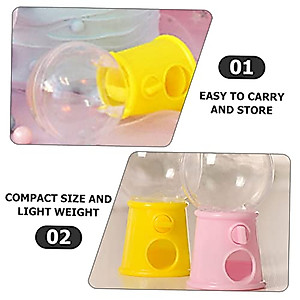 NOLITOY 3pcs A Vending Machine Candy for Kids Gumball Dispenser Plastic Yellow Gumballs Machines Gumballs Machine Toys Gumballs Machines Toys Chewing Gum Machine Candy Machine Candy Box