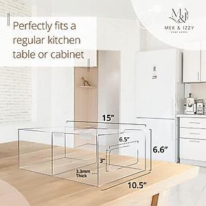 2 in 1 Extra Large Acrylic Trash Bag Dispenser - 13 30 33 Gallon Garbage Bag Holder W/Lid | Trash Bag Holder Dispenser | Trash Bag Organizer Under Sink | Kitchen Portable Trash Bag Holder Under Sink