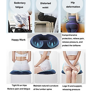 Donut Pillow Hemorrhoid Seat Cushion for Office Chair, Premium Memory Foam Chair Cushion, Ventilate Chair Chair Cushion for Pregnant Women, for Office/Car/Wheelchair/Home