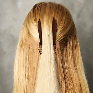 12 Pieces Banana Clips Hair for Thick Hair Flexible Interlocking Banana Clips Plastic Banana Hair Combs Two Sides Hair Combs Elongated Ponytail Holder for Women Girl Hair Accessories, 2 Colors