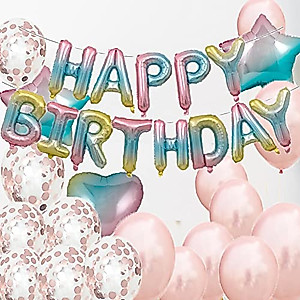 Sweet 12th Birthday Decorations Party Supplies,Rainbow Number 12 Balloons,12th Foil Mylar Balloons Rose Gold Latex Balloon Decoration,Great 12th Birthday Gifts for Girls,Women,Men,Photo Props