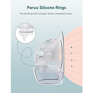 Paruu Wearable Breast Pump Silicone Rings 6pcs Compatible with Paruu X2 Wearable Breastpump, Made by Paruu, Breast Pump Silicone Rings Accessories, Paruu Pump X2 Parts Replacement