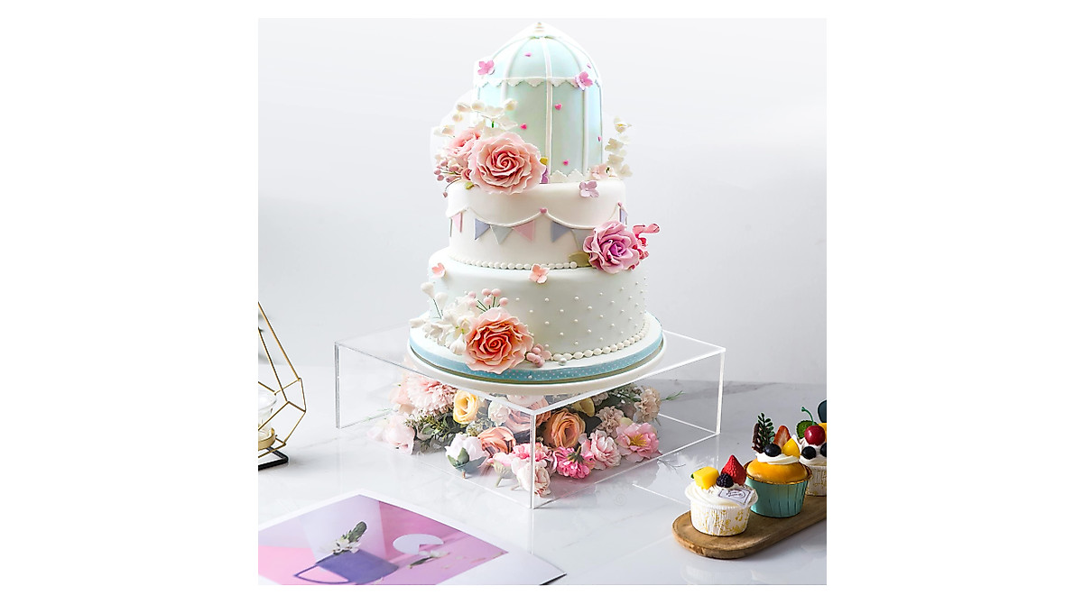 HeiMma Clear Acrylic Cake Stands Set for Events