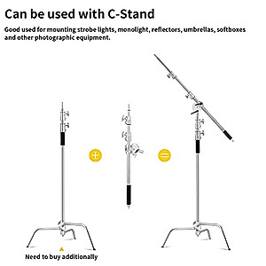 Heavy Duty Extension Boom Arm Bar for Photography C Stand and Light Stand,Adjustable 3.6-8.2ft Crossbar Holding Arm with Sand Bag for Softbox,Studio Strobe,Monolight,LED Video Light,Reflector ect.