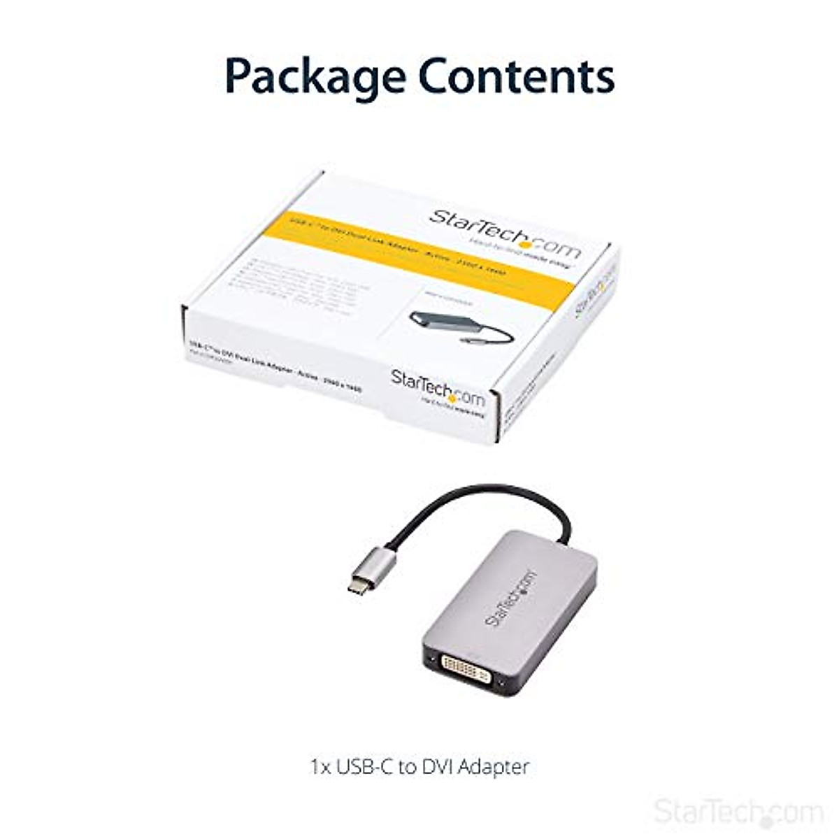 StarTech.com USB 3.1 Type-C to Dual Link DVI-I Adapter - Digital Only - 2560 x 1600 - Active USB-C to DVI Video Adapter Converter (CDP2DVIDP), Space Gray
