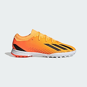 adidas X SPEEDPORTAL.3 Turf Football Shoe, Solar Gold/Black/Team Solar Orange, 6 US Unisex Big Kid