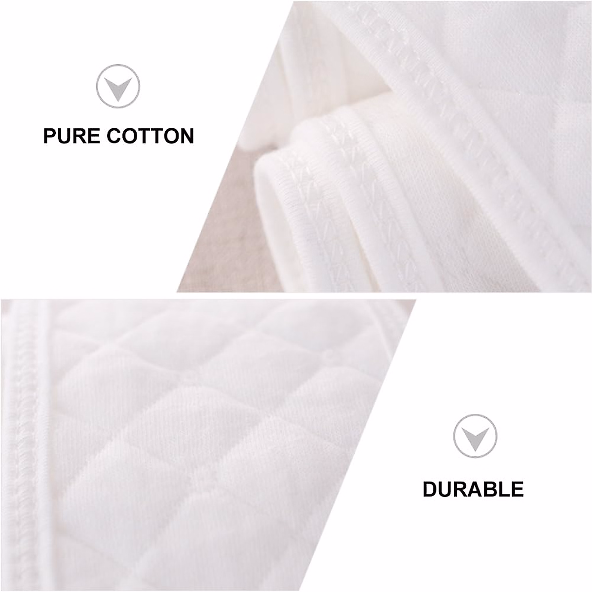 ARTIBETTER 6pcs Cotton Baby Belly Band Infant Umbilical Cord Soft Newborn Navel Belt (White)