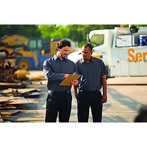 Red Kap Men's Industrial Work Shirt, Regular Fit, Long Sleeve, Navy, X-Large