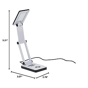 Jerry's Everywhere Flexible Portable 24 LED Task Lamp, 3 Adjustable Dimmable Levels Includes AC/USB Power Supply (Optional AA Battery)