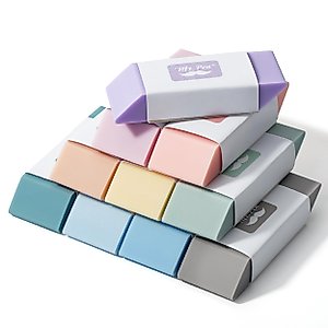 Mr. Pen- Erasers, 10 Pack, Pencil Eraser, Morandi Colors, Erasers for Pencils, Mr Pen Erasers, Erasers for School, Large Eraser, Block Erasers for School, Rubber Eraser, Large Erasers for School