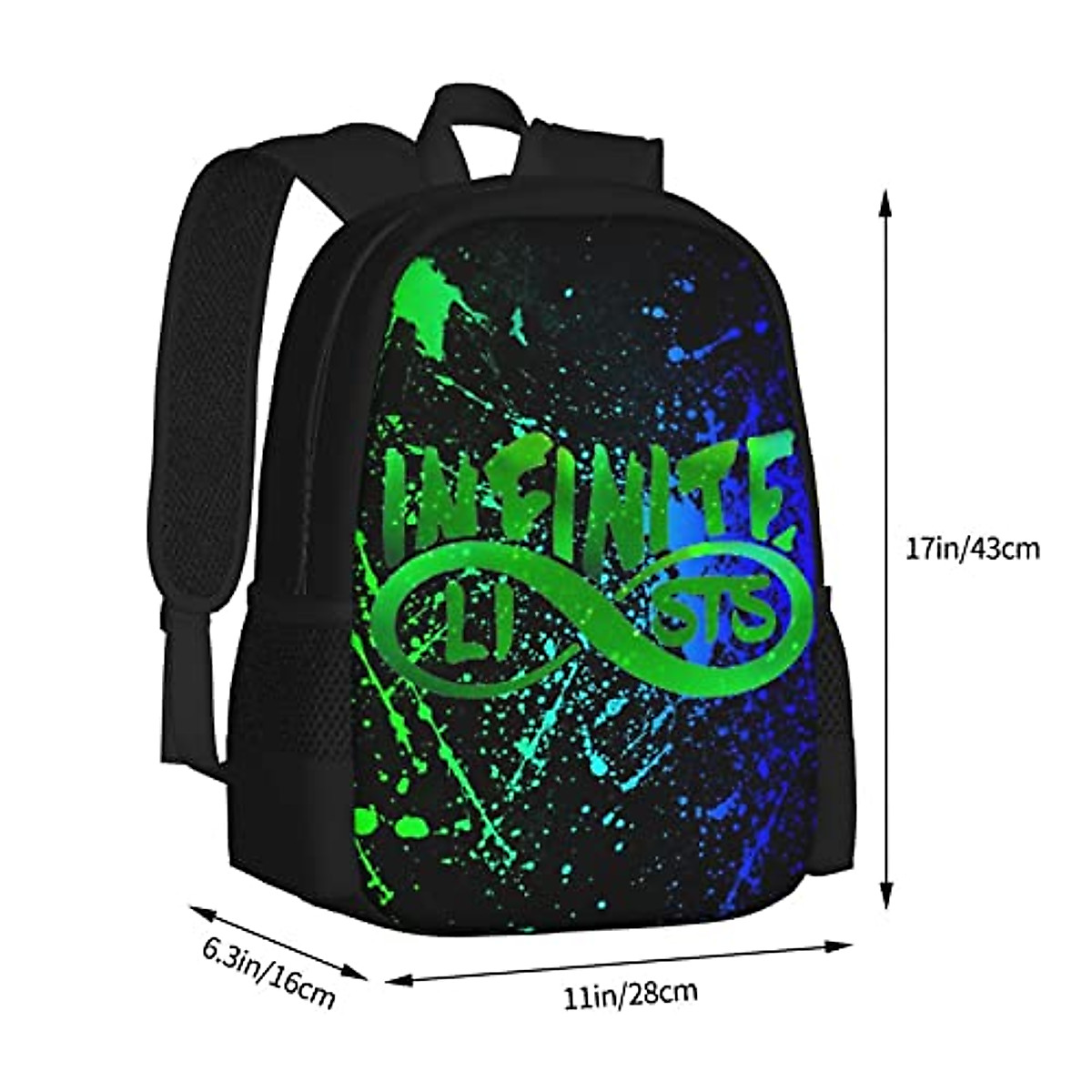 DHCUTE Casual Backpack Infinite_Eyes_Lists Large Capacity Schoolbag Shoulders Bag Daypack For Adults And Children