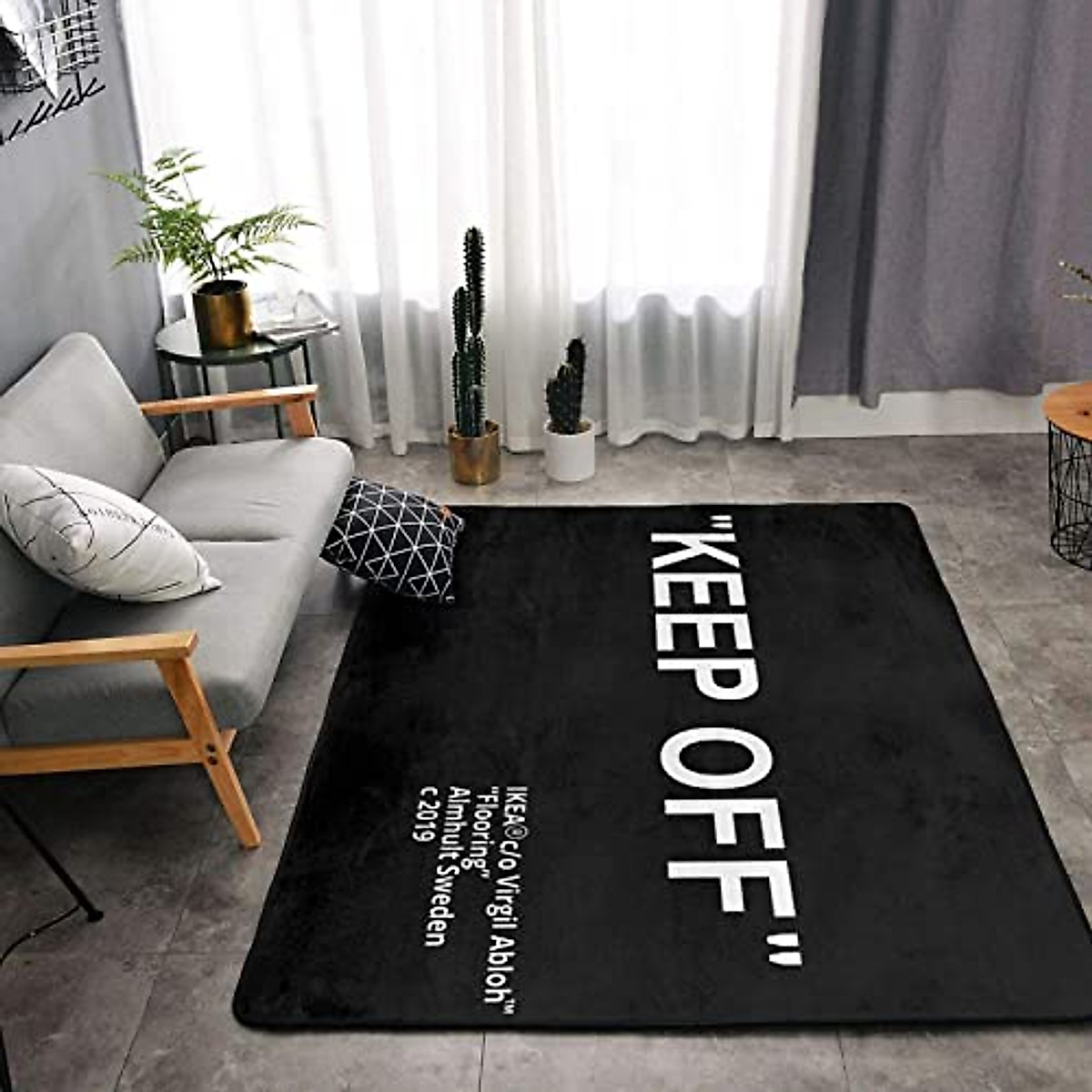 YIKUDU Keep Off Large Rugs Floor Mat Modern Carpet for Home Decoration Area Rug,Cozy Art Decoration Polyester Carpet 60 x 40 inch