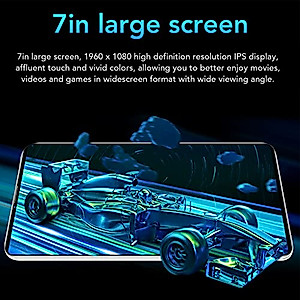 Yoidesu 7in Tablet Blue IPS 4GB 32GB Android 10 Dual Camera 6000mAh Tablet PC (US Plug)