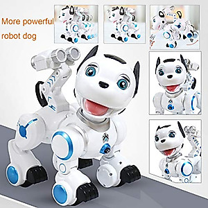 fisca Remote Control Robotic Dog RC Interactive Intelligent Walking Dancing Programmable Robot Puppy Toy Electronic Pets with Light and Sound for Kids Boys Girls Age 6, 7, 8, 9, 10 and Up Years Old