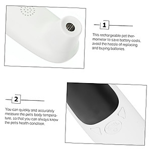 NOLITOY 2 Sets Pet Thermometer Cat Temperature Animal Dog Thermometer Pet Owner Home Use Pet Temperature Monitor Non- Pet Dog Ear Temperature Household Pet Dog Baby Plastic