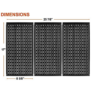 BBQ Future 17" Grill Emitter Replacement Part for Charbroil Performance TRU‑Infrared 3-Burner Gas Grill 463370719 463371116 463371719 463370917 463371716, Grate Compatible with Charbroil G460-0500-W1