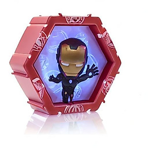 WOW! PODS Avengers Collection - Limited Edition Metallic Ironman | Superhero Light-Up Bobble-Head Figure | Official Marvel Collectable Toys & Gifts,Metallic Iron Man,4 inches