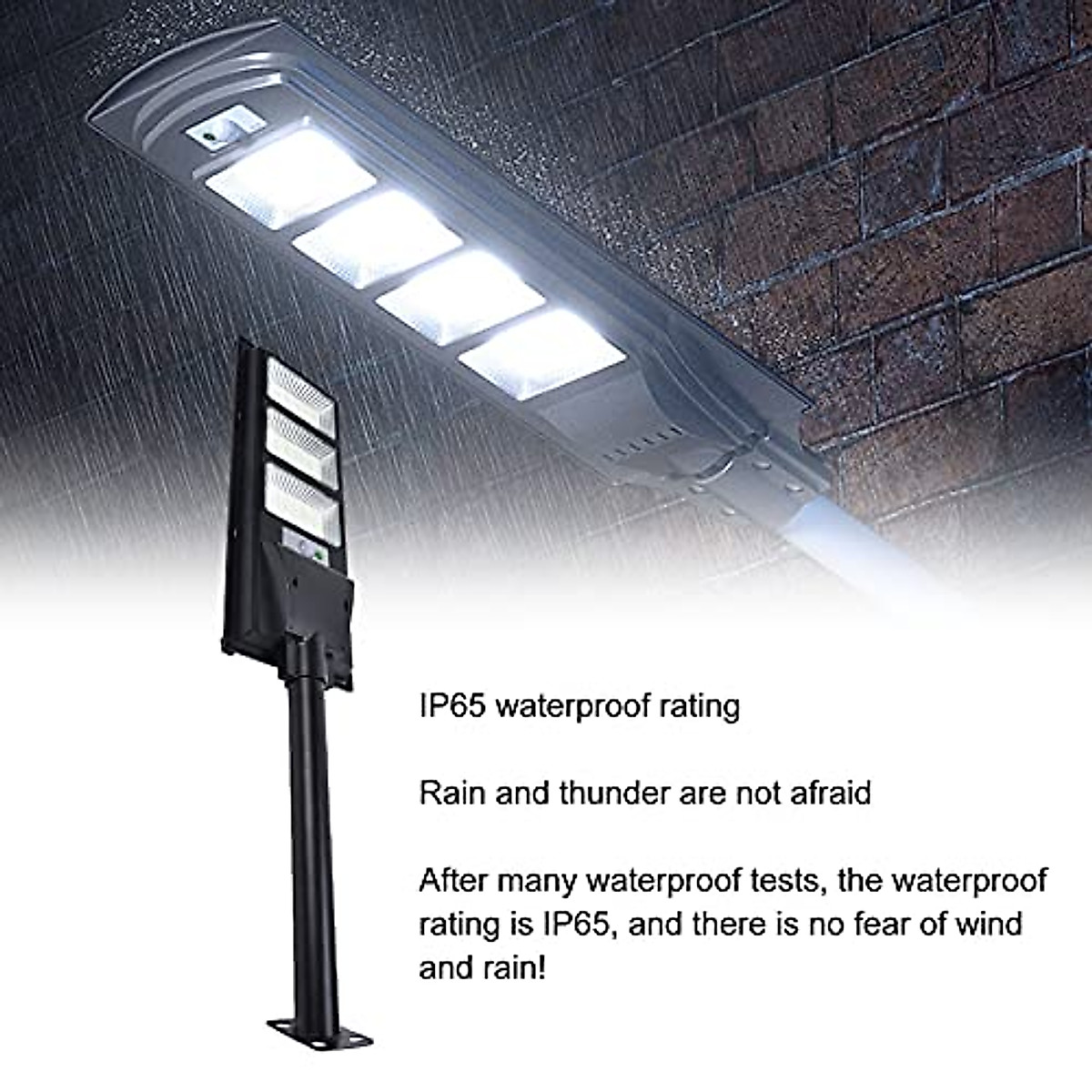 Led Solar Light, IP65 Sealed and Waterproof Solar Security Lights 500W Solar Street Light IP65 Outdoor Waterproof Garden Light for Yard for Home