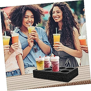 5pcs Milk Tea Cup Holder Multi- Beverage for Suitcase Takeout Cup Trays Coffee Carrier Fiber Drink Carrier Tea Carrier Beer Bottle Carrier Travel Epe Dashboard Hot and re-usable