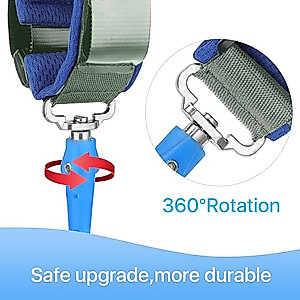 Roeoi Anti Lost Wrist Link Safety Wrist Link with Key Lock for Toddlers, Babies & Kids, Safety Harnesses & Leashes (Blue / 1.5m)