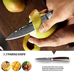 Hong Won Knife Set,3.5-8 Inch Set Boxed Knives,Premium German Stainless Steel Kitchen Knife,5 Pieces Knife Set-厨房刀套装