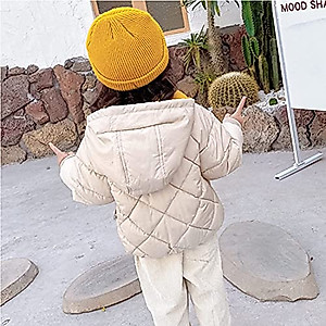 Winter Coats for Baby Boys Girls Solid Winter Thick Warm Hooded Windproof Coat Snowsuit Kids Toddler Outwear (blush Red, Small)