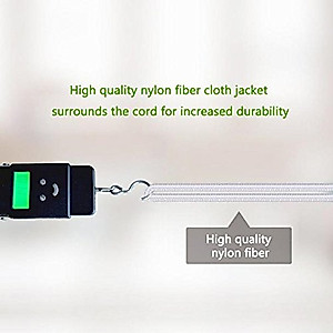 AccessoryChoice 6ft USB Type-C Cable for Sprint LG V20, V30 & Any USB-C Phone - White - High Speed & Braided - Charging & Syncing