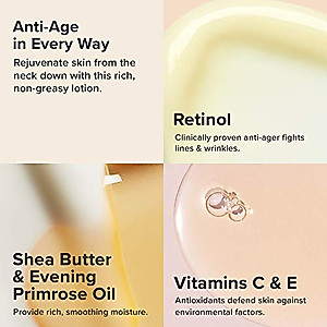 Paula's Choice Retinol Skin-Smoothing Body Treatment, Shea Butter, Vitamin C & E Lotion, Moisturizer for Discoloration, Loss of Firmness, Uneven Tone & Texture, 4 Ounce