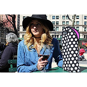 BUILT 2-Bottle Stain Resistant Neoprene Wine/Water Bottle Tote Big Dot Black & White 2B-BBW