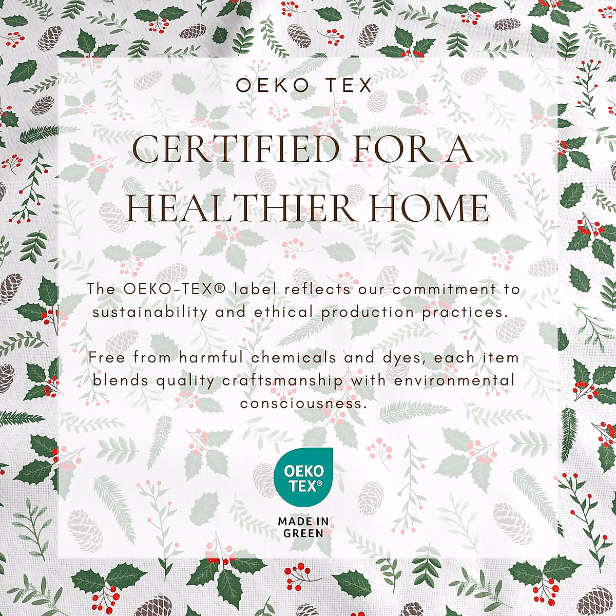 Great Bay Home Flannel Sheet Set King Size - 100% Turkish Cotton, Double-Brushed, Printed Bed Sheets - Ultra-Soft, Cozy, 4-Piece Bedding Set (Little Holly)