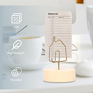 10pcs Table Number Holders, Retro House Shape Place Card Holder Picture Holders Photo Clips for Wedding Party Graduation Reception Restaurant Home Centerpiece Decorations