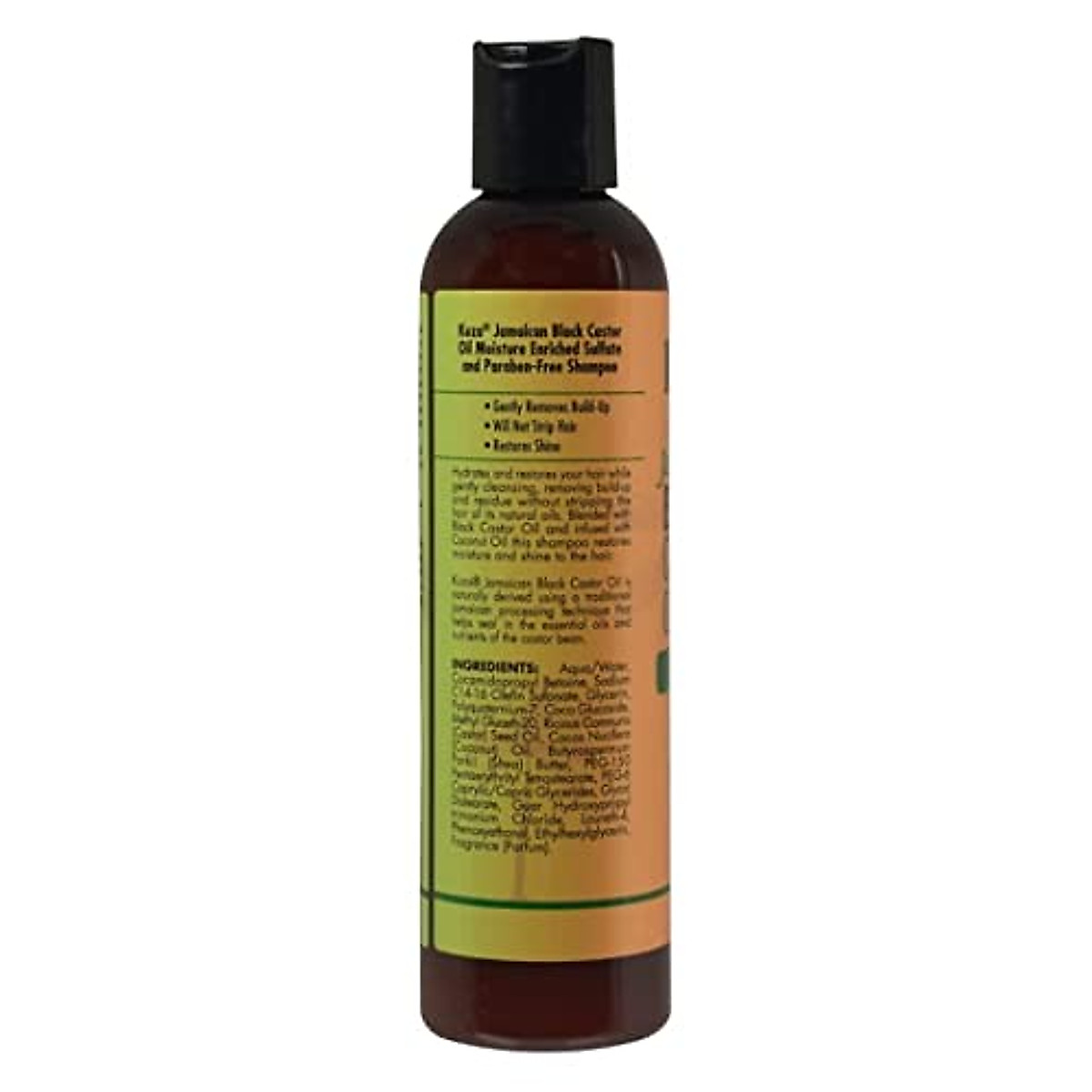 Kuza Jamaican Black Castor Oil Shampoo (8 Oz) – Damaged & Dry Hair Treatment Shampoo for Men & Women