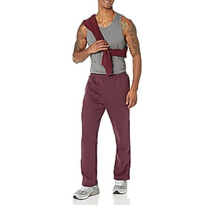 Amazon Essentials Men's Fleece Sweatpant (Available in Big & Tall), Burgundy, Large