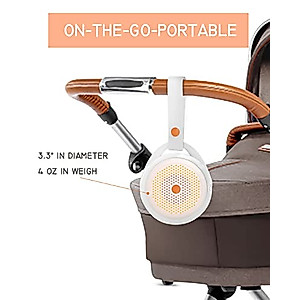 Portable White Noise Machine Baby, elesories Sound Machine Baby with Nursery Night Light,12 Soothing Sounds and USB Rechargeable Travel Baby, Child Lock, Baby Sound Machine for Adults Baby Sleeping