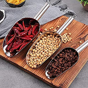 Metal Ice Scoop 5 Oz，Small Stainless Steel Ice scooper for Ice Maker Ice Bucket Kitchen Freezer Bar Party Wedding Pet Dog Food, Small ice scoop For Multi Purpose Use Dishwasher Safe