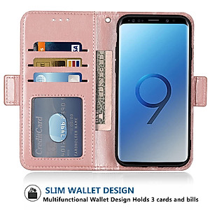 FDCWTSH Compatible with LG V20 Wallet Case Wrist Strap Lanyard Leather Flip Card Holder Stand Cell Accessories Folio Purse Credit ID Slot Magnetic Phone Cover for LGV20 LG20 V 20 Women Men Rose Gold