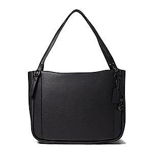 COACH Polished Pebble Leather Alana Tote V5/Black One Size