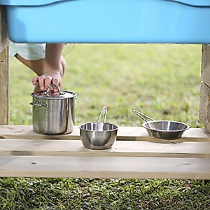 TP Toys Muddy Maker Mud Kitchen - Outdoor Kitchen Playset for Kids Brown