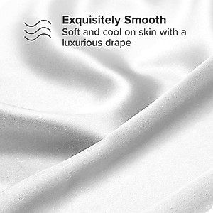 Bare Home 100% Mulberry Silk Pillowcase for Hair and Skin - Ultra Premium 6A Grade 22 Momme Silk Pillow Case - Hidden Zipper - Breathable Cooling Pillow Cover (Standard, White)