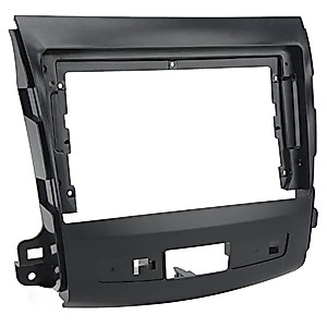 Aramox 9in Car Stereo Radio Fascia Navigation Panel Frame Car Stereo Dash Radio Fascia Kit Replacement for MITSUBISHI OUTLANDER 2008‑2012
