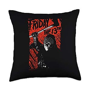 Friday the 13th Jason Lives Throw Pillow, 18x18, Multicolor