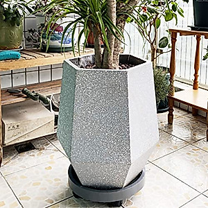 Coadura Plant Caddy with Wheels 14 Inch - 2 Pack Plant Caddy on Wheels Heavy Duty,Plant Dolly Plant Tray with Wheels Planter Caddies Indoor/Outdoor, Grey